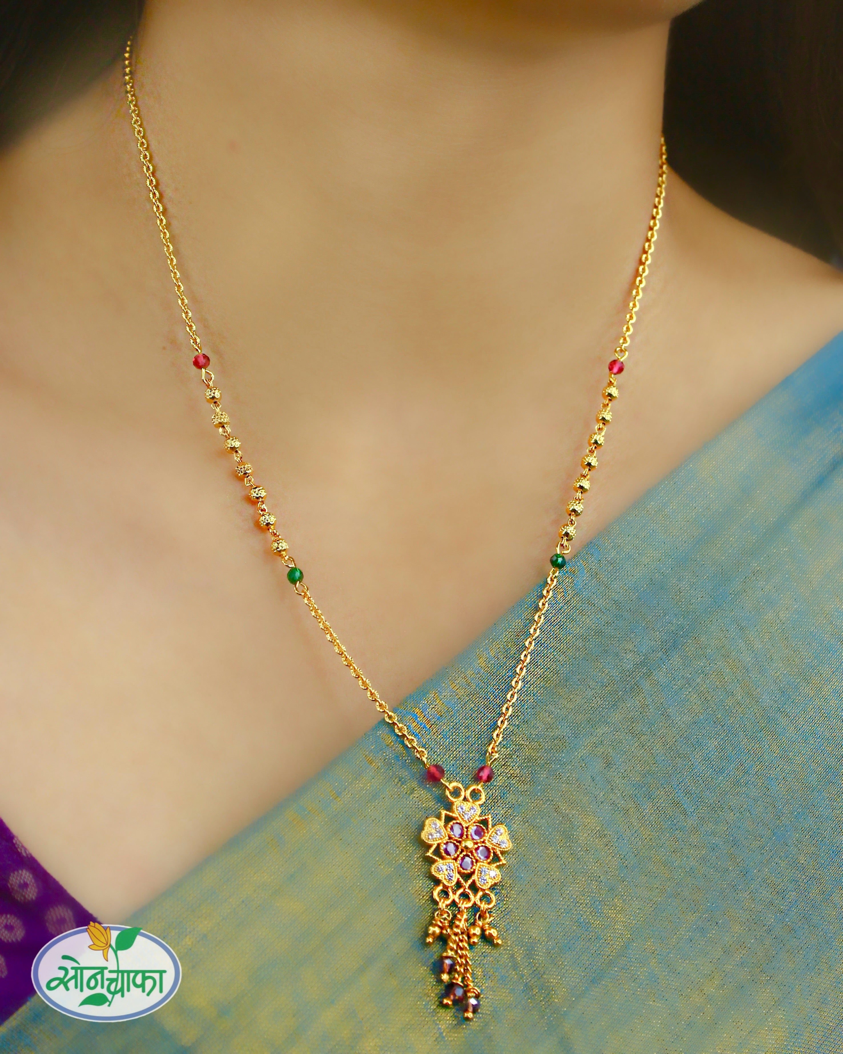 KEMP STONE DESIGNER MANGALSUTRA – Sonchafa