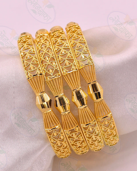 GOLD PLATED DESIGNER BANGLES – Sonchafa