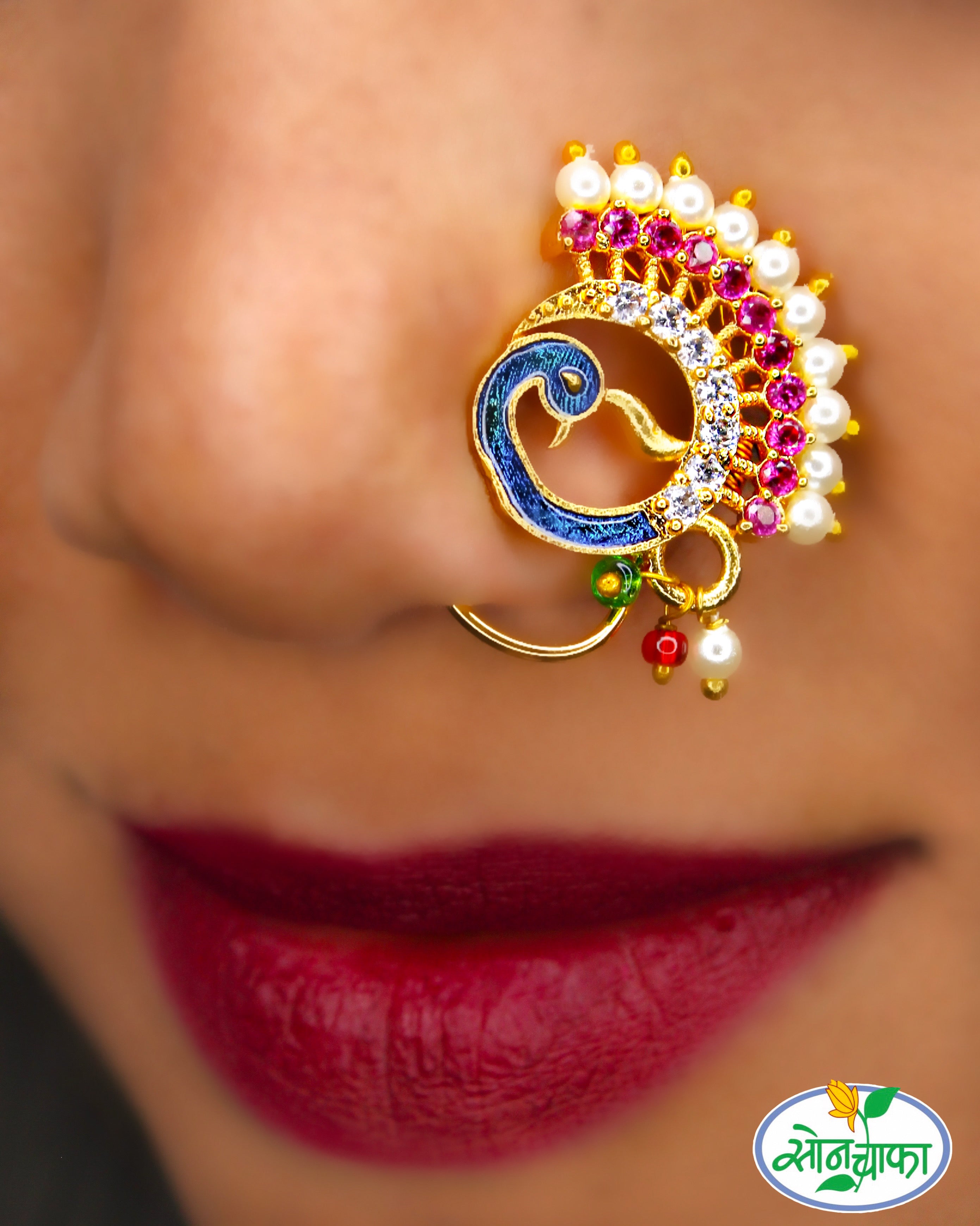 FANCY PEACOCK DESIGNER NATH – Sonchafa