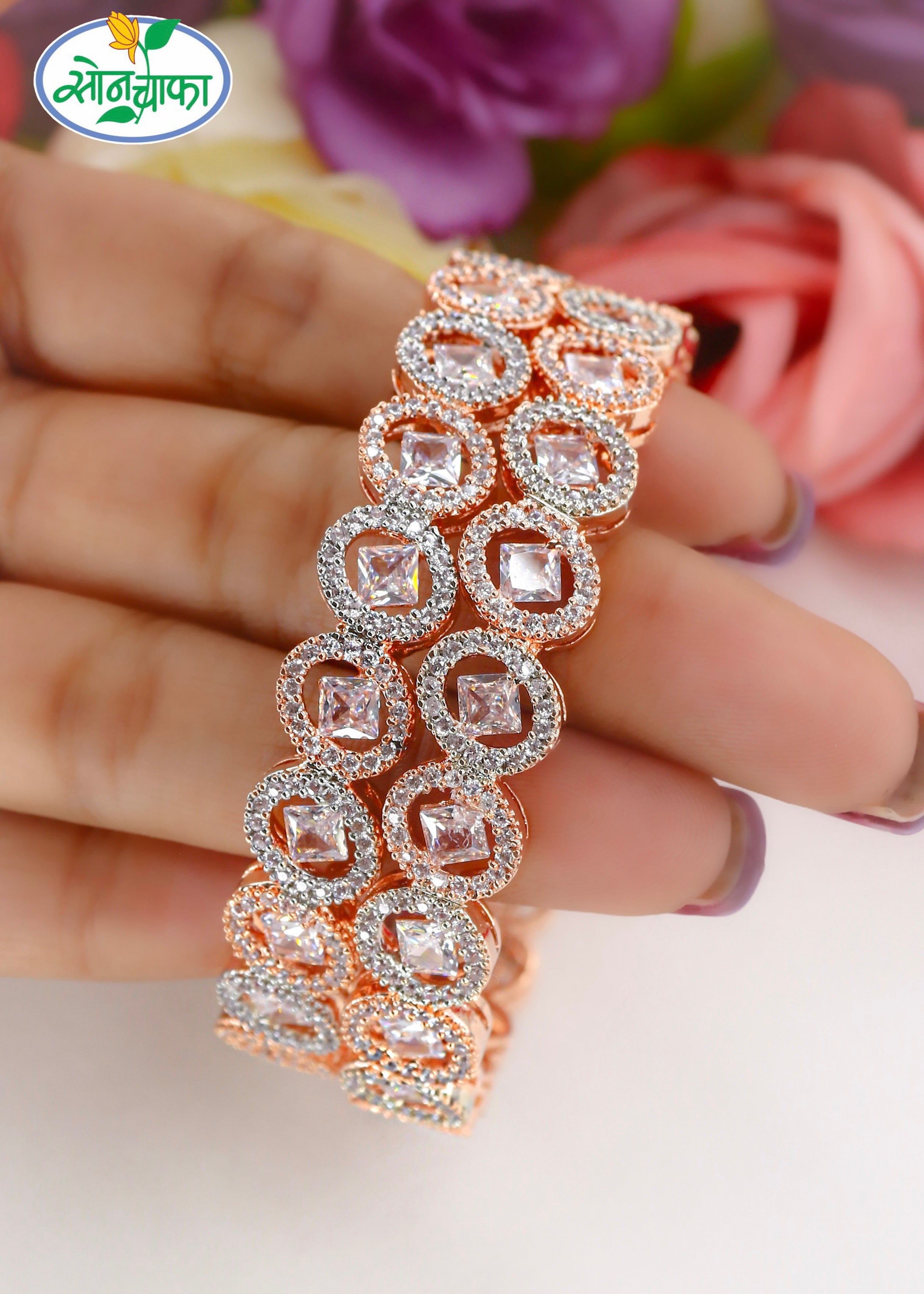 CIRCLES DIAMOND BANGLES – Sonchafa