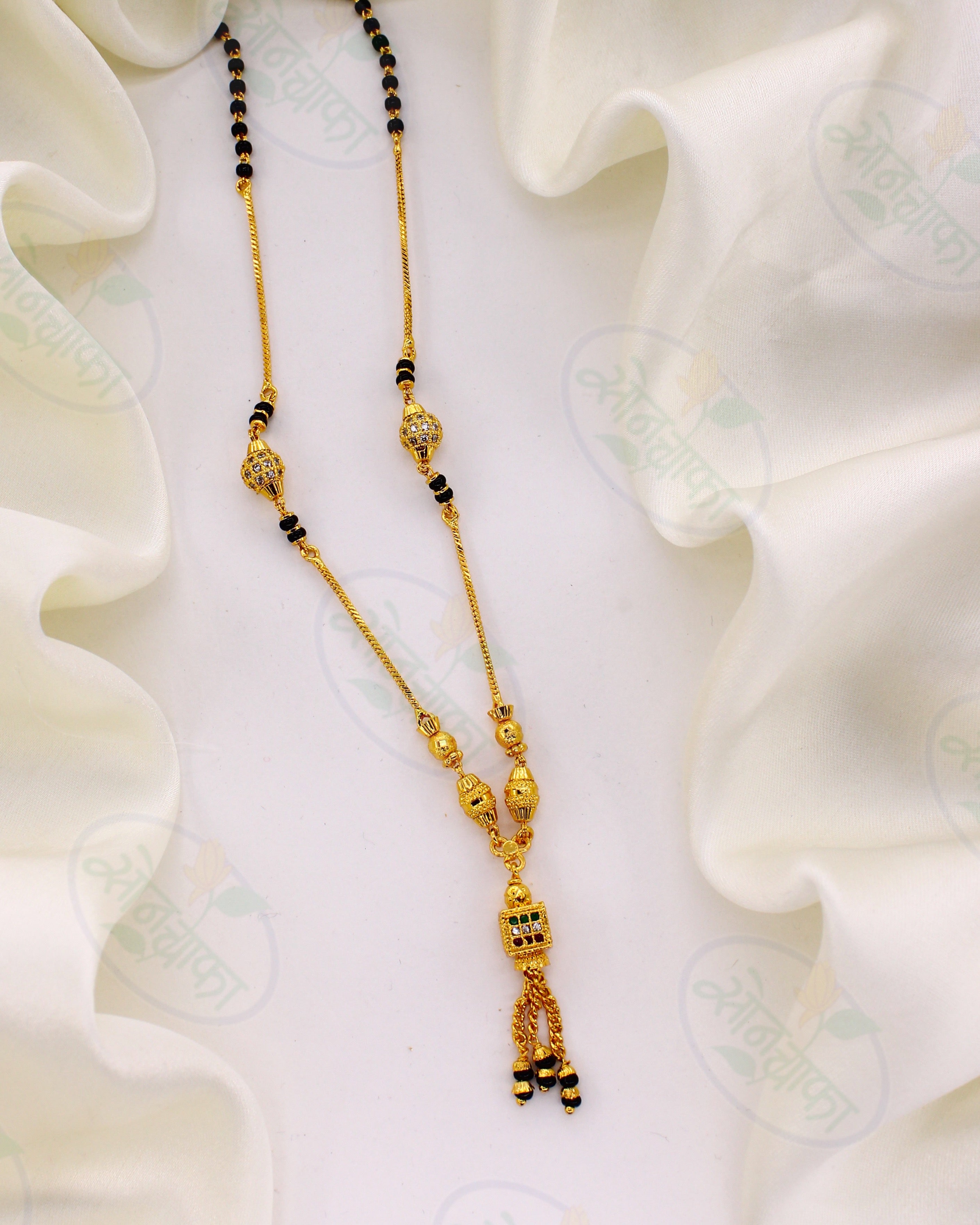 SQUARE DESIGNER GOLD PLATED MANGALSUTRA – Sonchafa