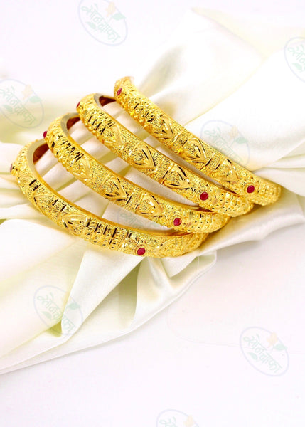 EXCLUSIVE GOLD PLATED BANGLES – Sonchafa