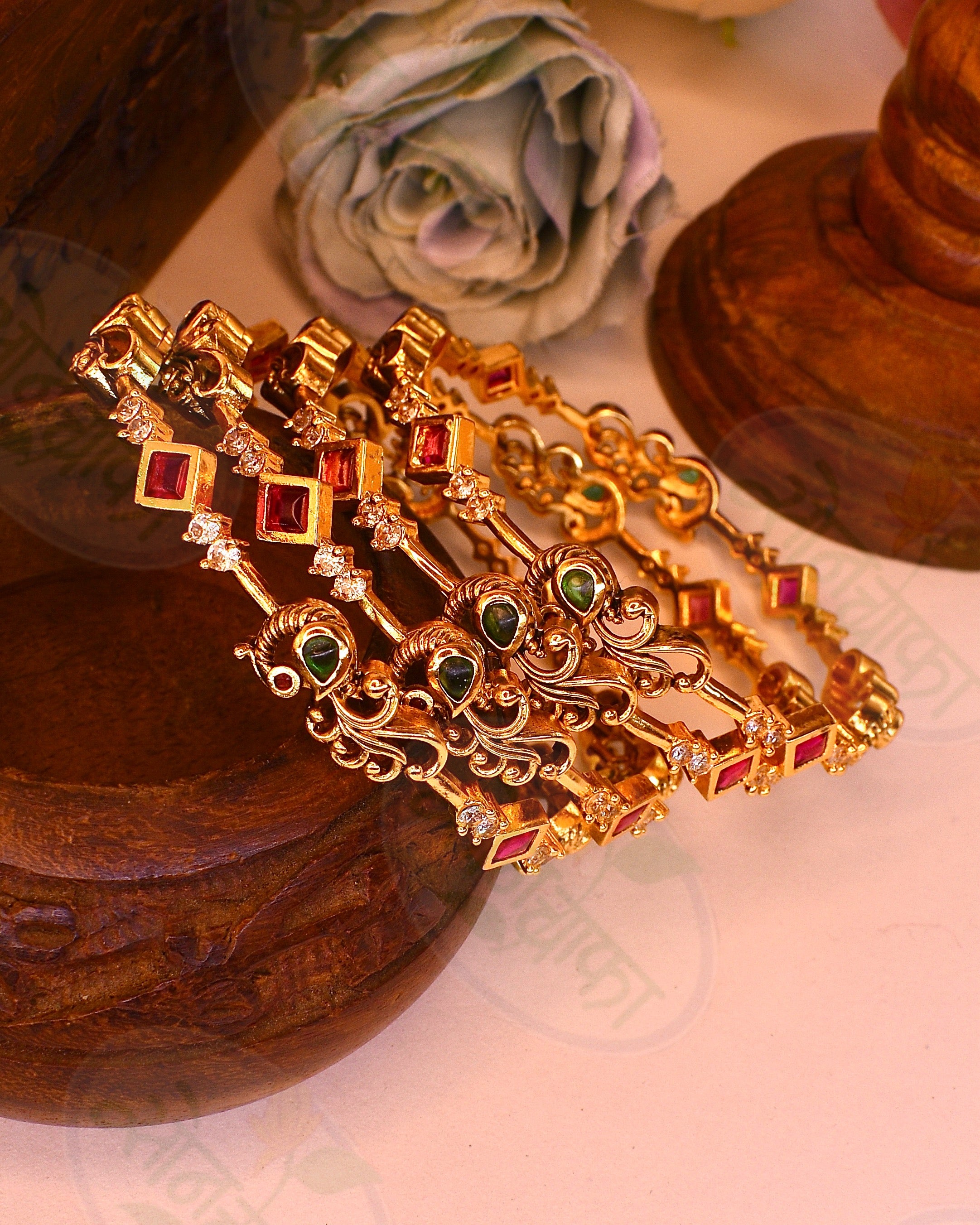 CLASSY PEACOCK BANGLES – Sonchafa