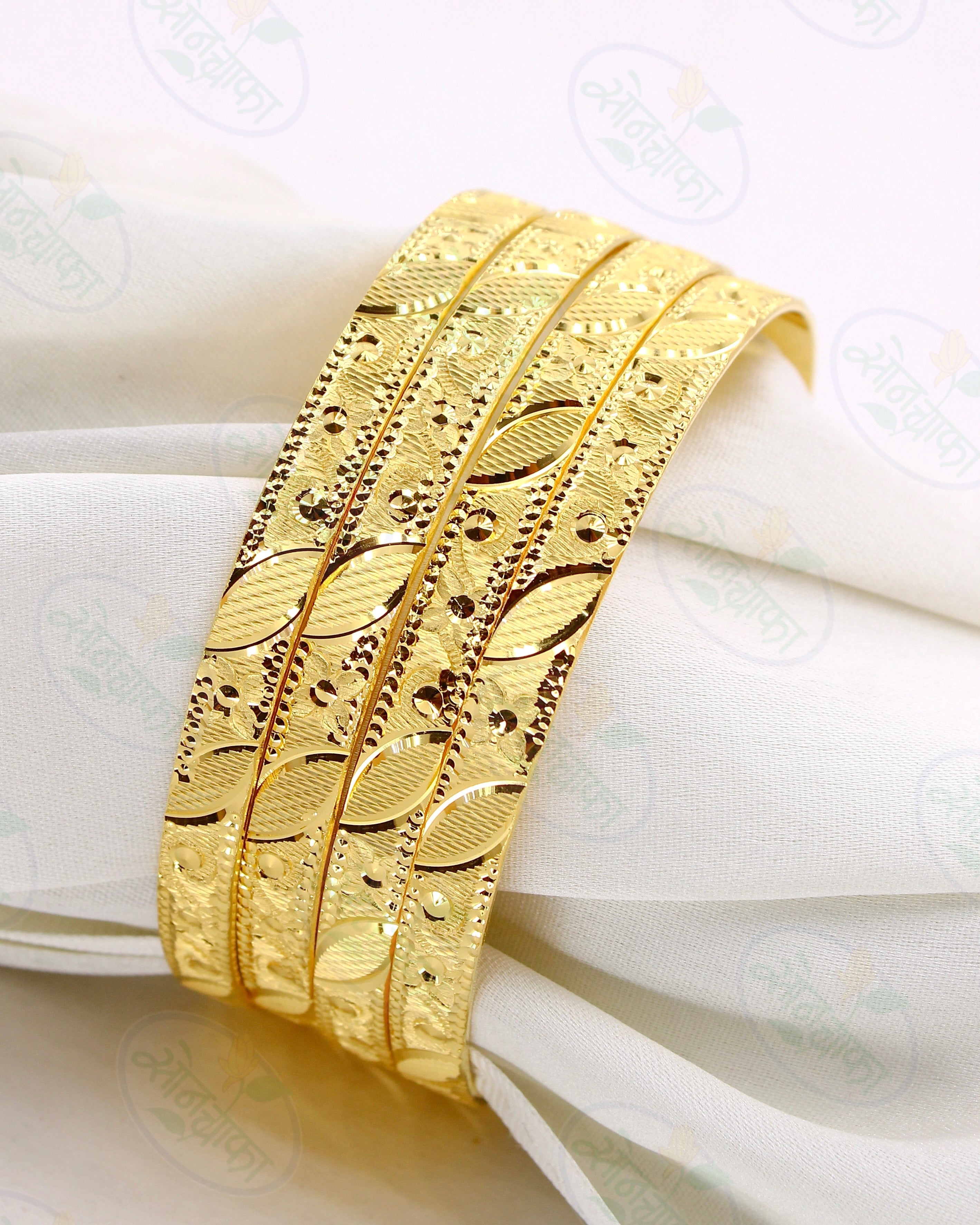 TRADITIONAL FANCY GOLD PLATED BANGLES – Sonchafa
