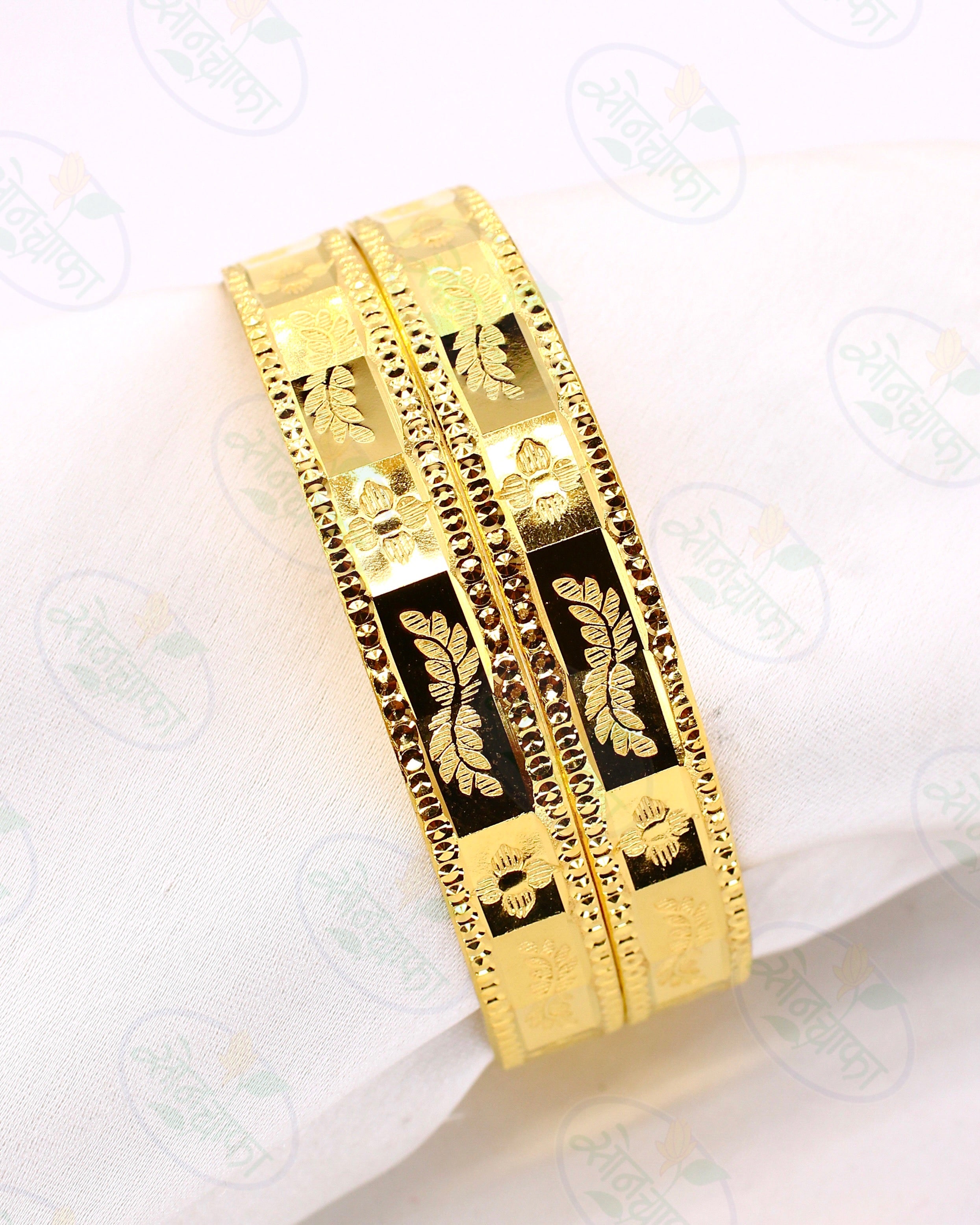 NATURE INSPIRED GOLD PLATED BANGLES – Sonchafa