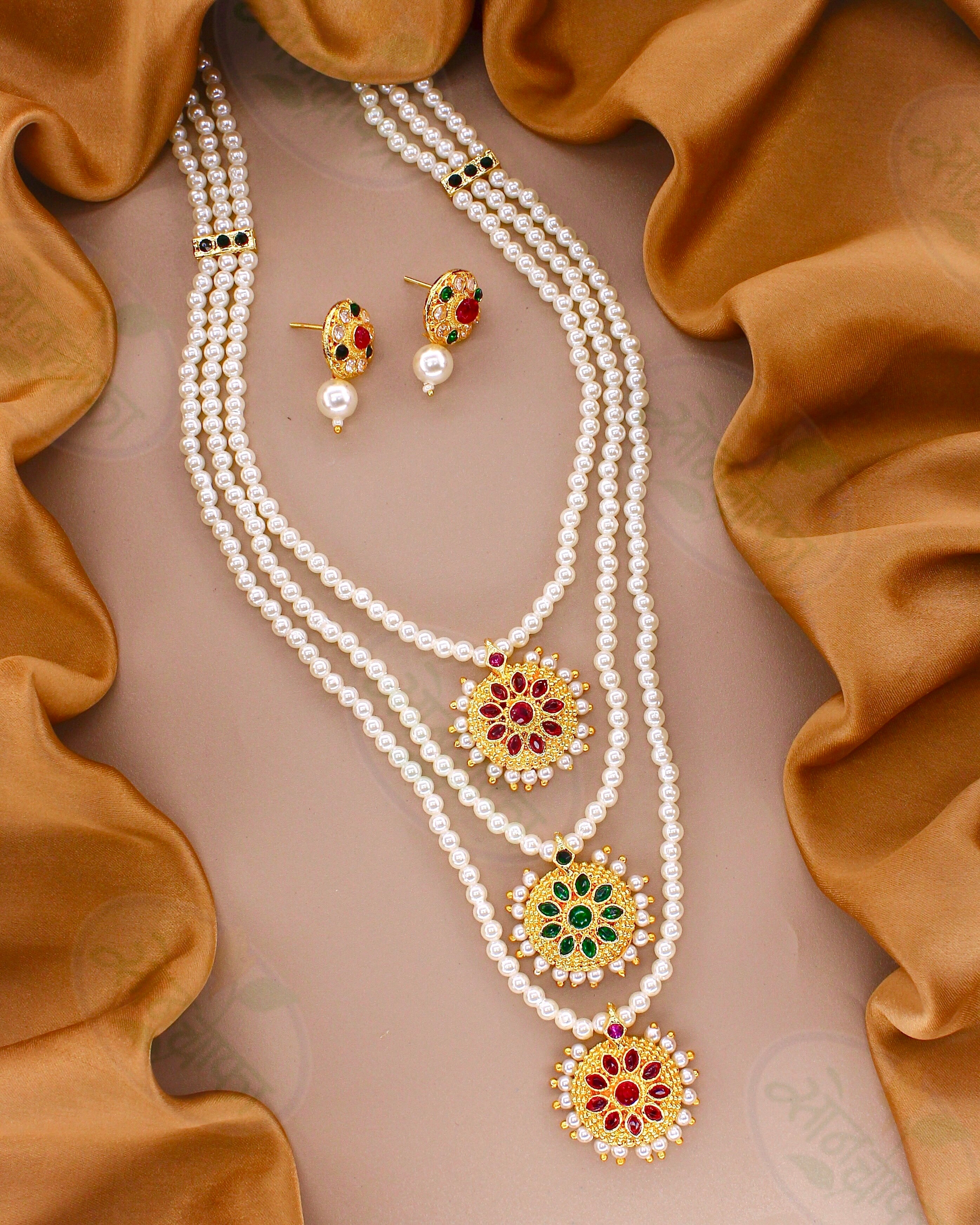 APPEALING THREE LAYER MOTI NECKLACE – Sonchafa