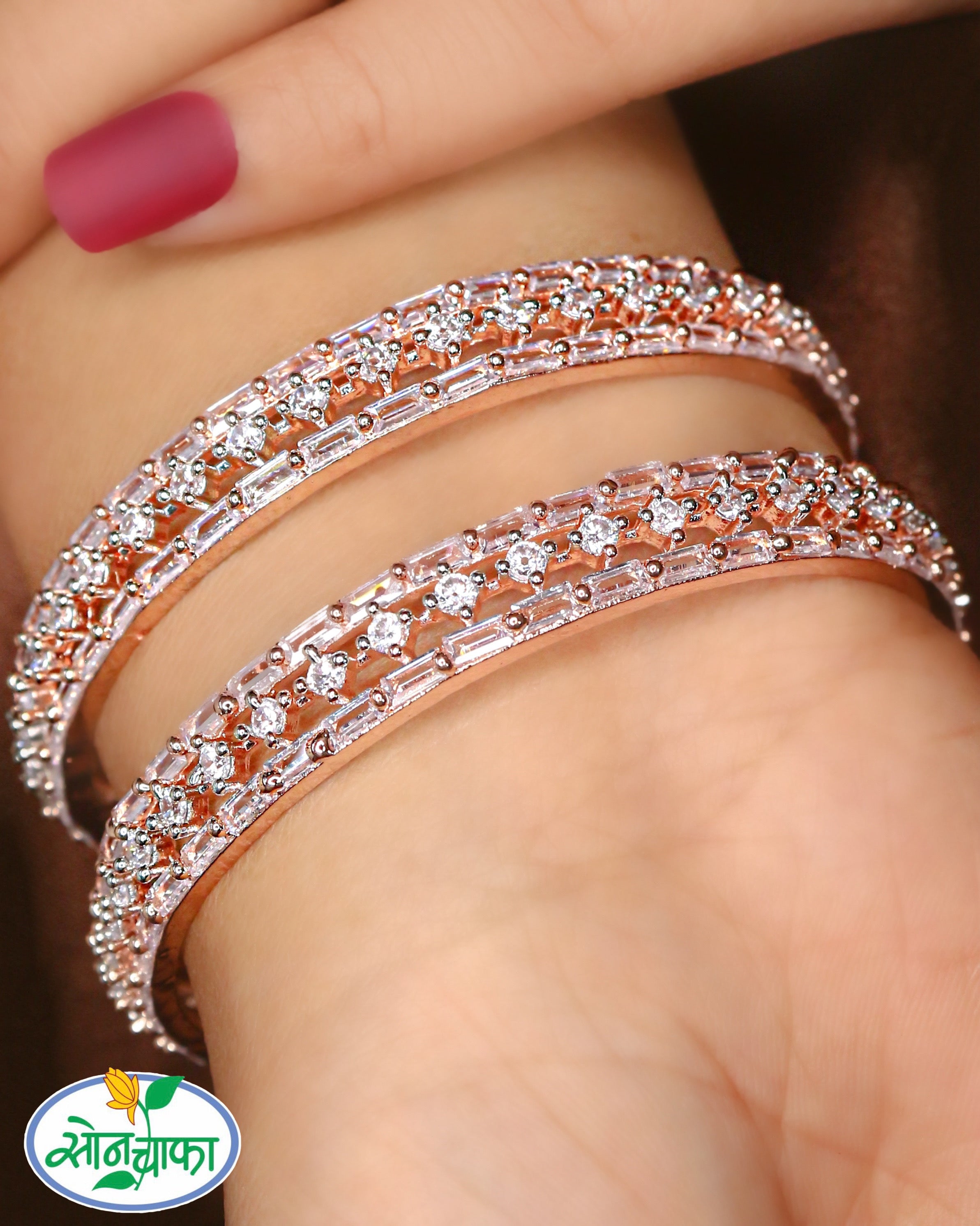 CONNECTING DROPS DIAMOND BANGLES – Sonchafa