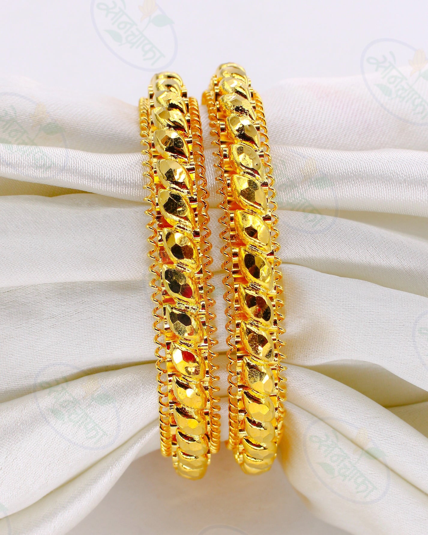 GAHU TODE | TAAS GEHU TODA 1 GRAM GOLD BANGLES - SONCHAFA – Sonchafa