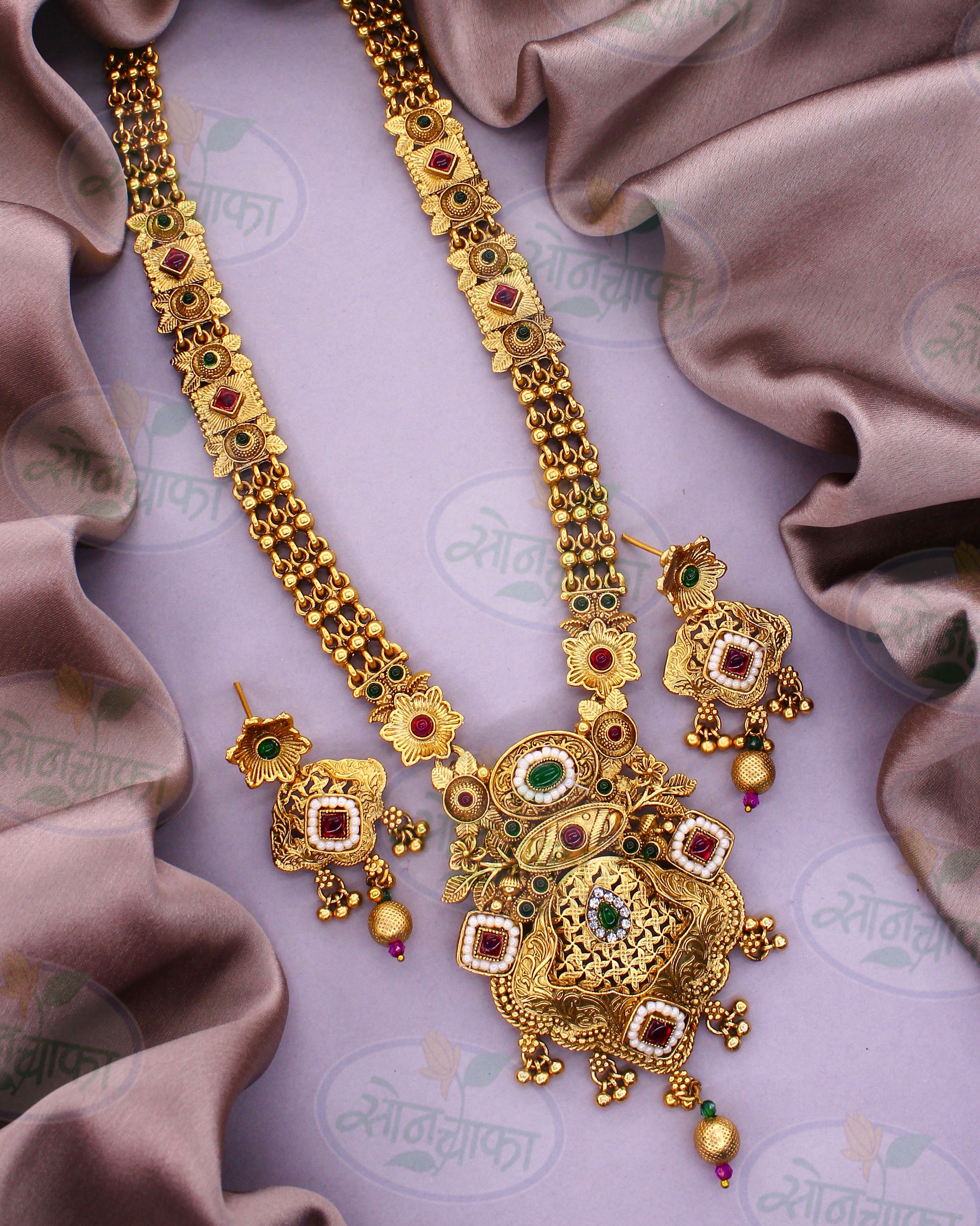 FANCY RAJWADI NECKLACE – Sonchafa
