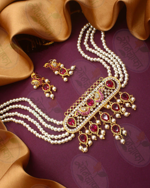 WEDDING WEAR MOTI CHOKER SET – Sonchafa