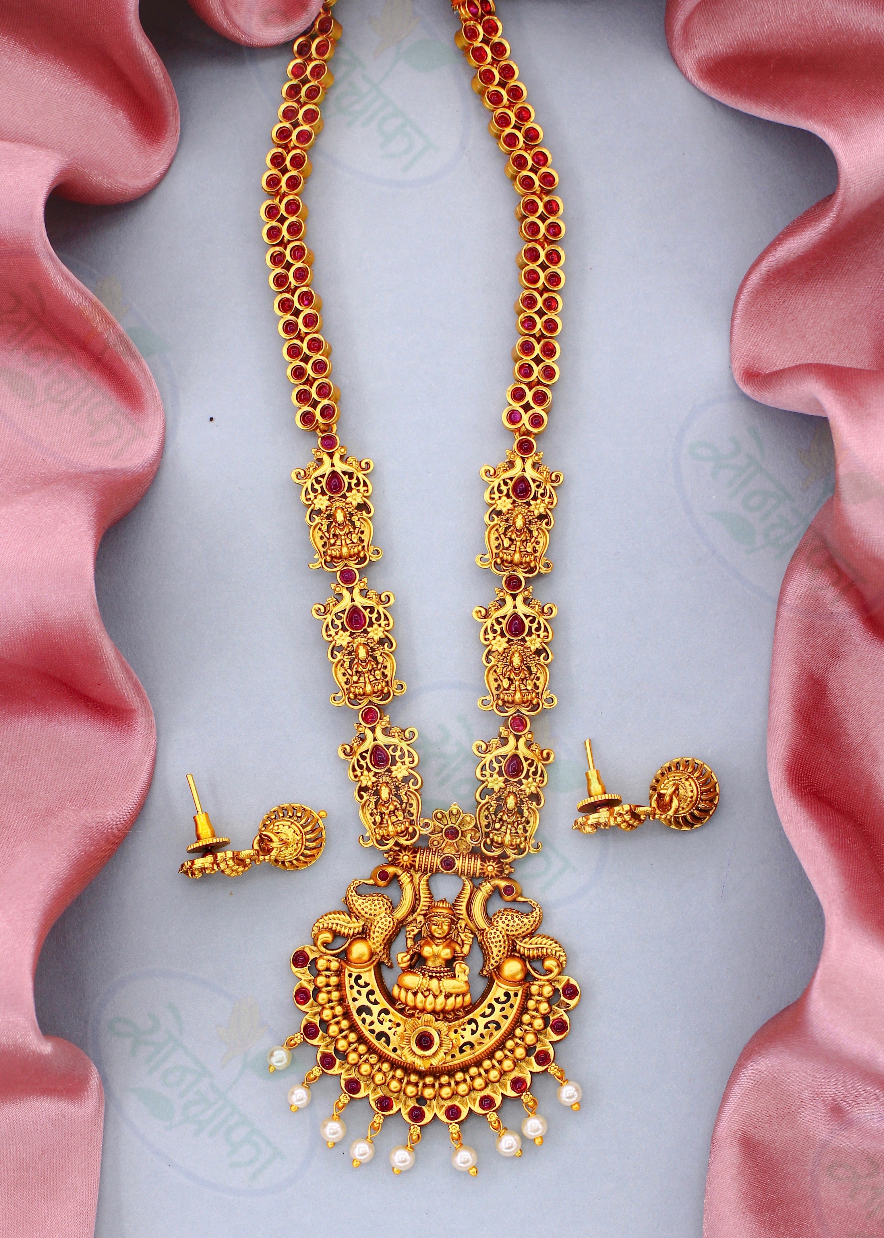 TEMPLE DESIGNER RAJWADI NECKLACE – Sonchafa