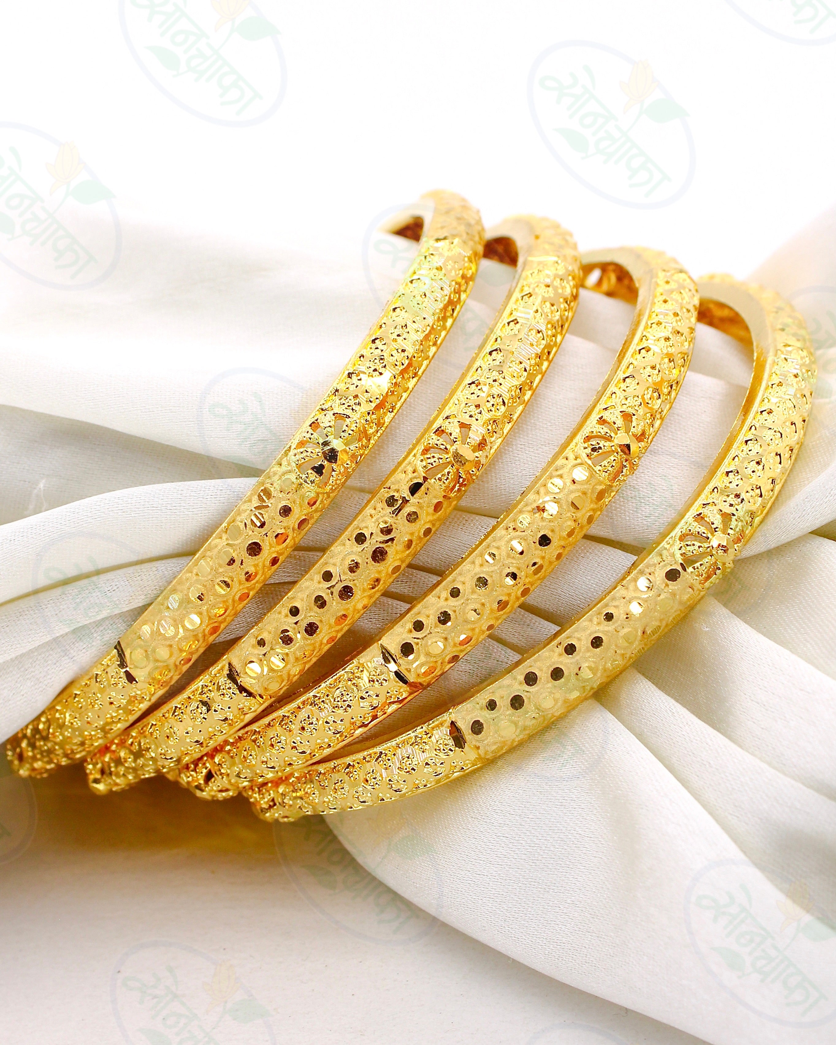 ARTISTIC DESIGN FANCY GOLD PLATED BANGLES – Sonchafa