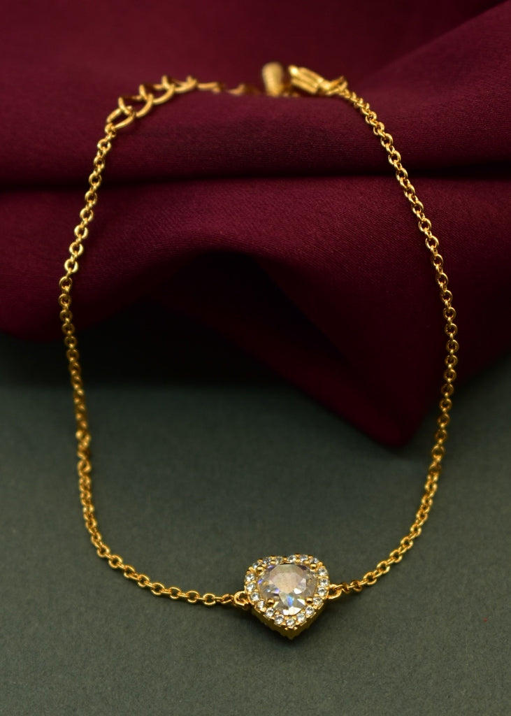 HEART SHAPE DIA BRACELET – Sonchafa