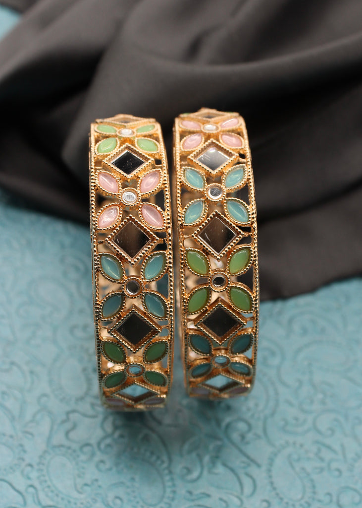 DAINTY FLORET ANTIQUE BANGLES – Sonchafa