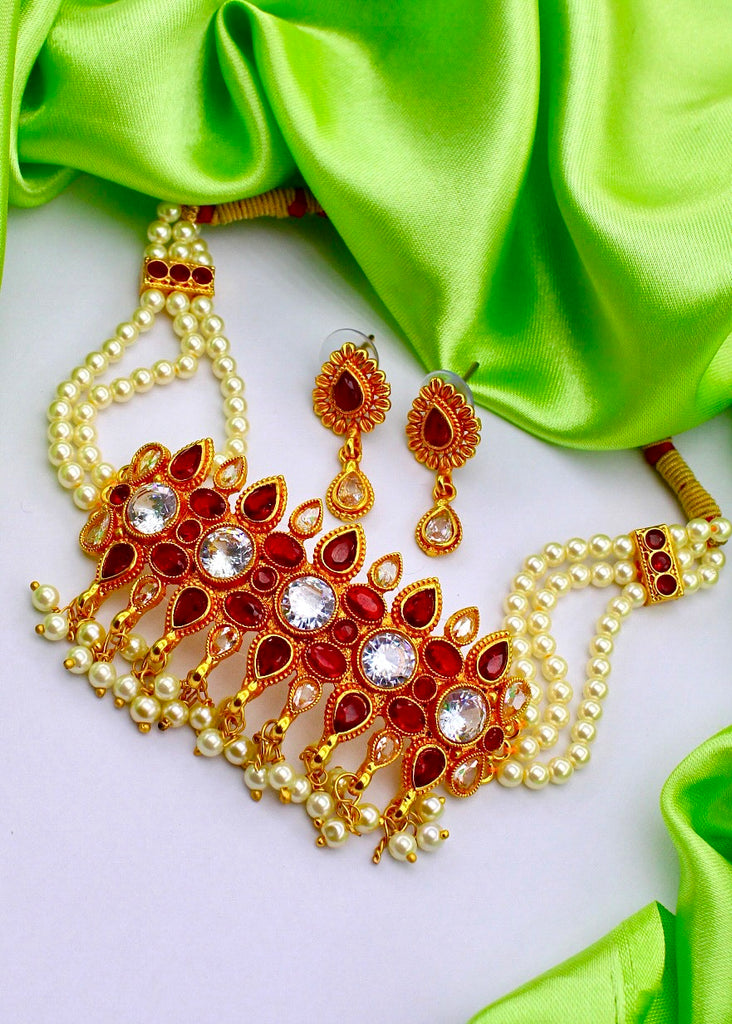 DAZZLING MOTI CHOKER SET – Sonchafa