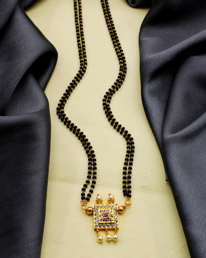 SQUARE DESIGNER MOTI MANGALSUTRA – Sonchafa