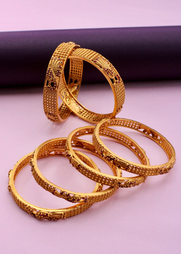 MARVELLOUS PEACOCK MATTE BANGLES – Sonchafa