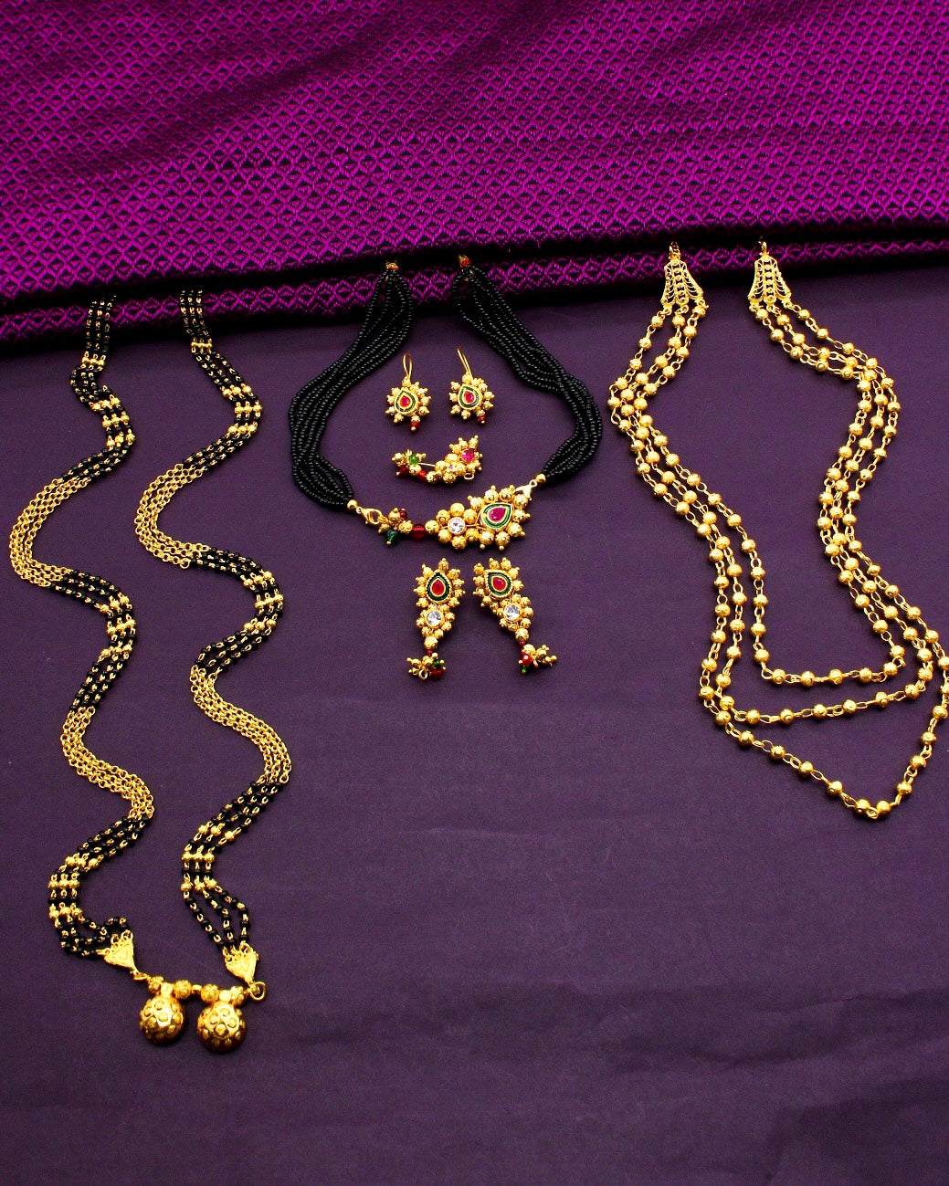 ALLURING NATH DESIGN COMBO SET – Sonchafa