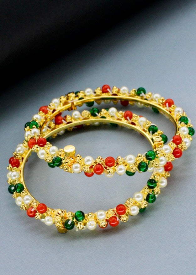 MULTI COLOUR PEARL BEADS BANGLES – Sonchafa